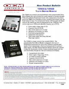 VDM10/15/20 Valve Driver Module